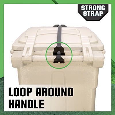 Strong Strap™ | Garbage Can Stretch Latch | Universal Lid Lock System
